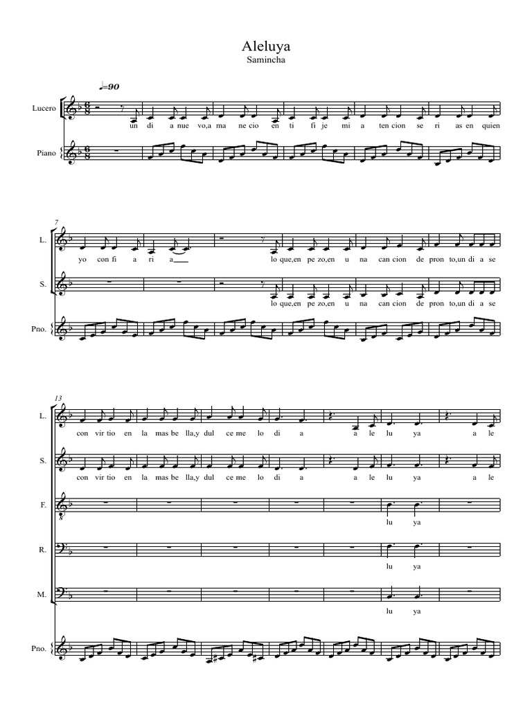 Aleluya - Partitura Completa | PDF