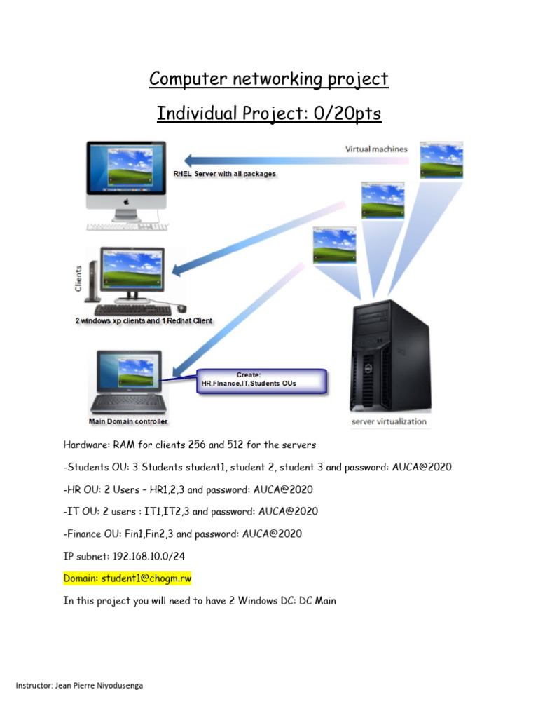 Computer Networking Project-2023 | PDF | Server (Computing) | Telecommunications