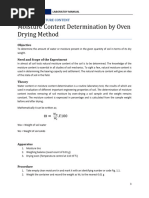 Determination of Moisture Content Lab Report | PDF | Soil | Laboratories