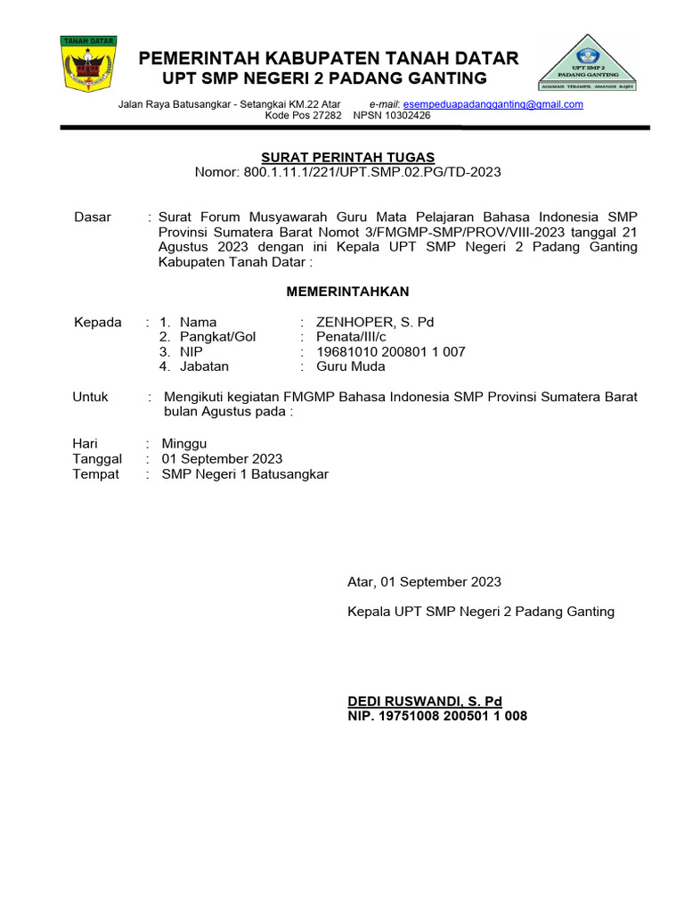FORMAT SPPD BARU 1 | PDF