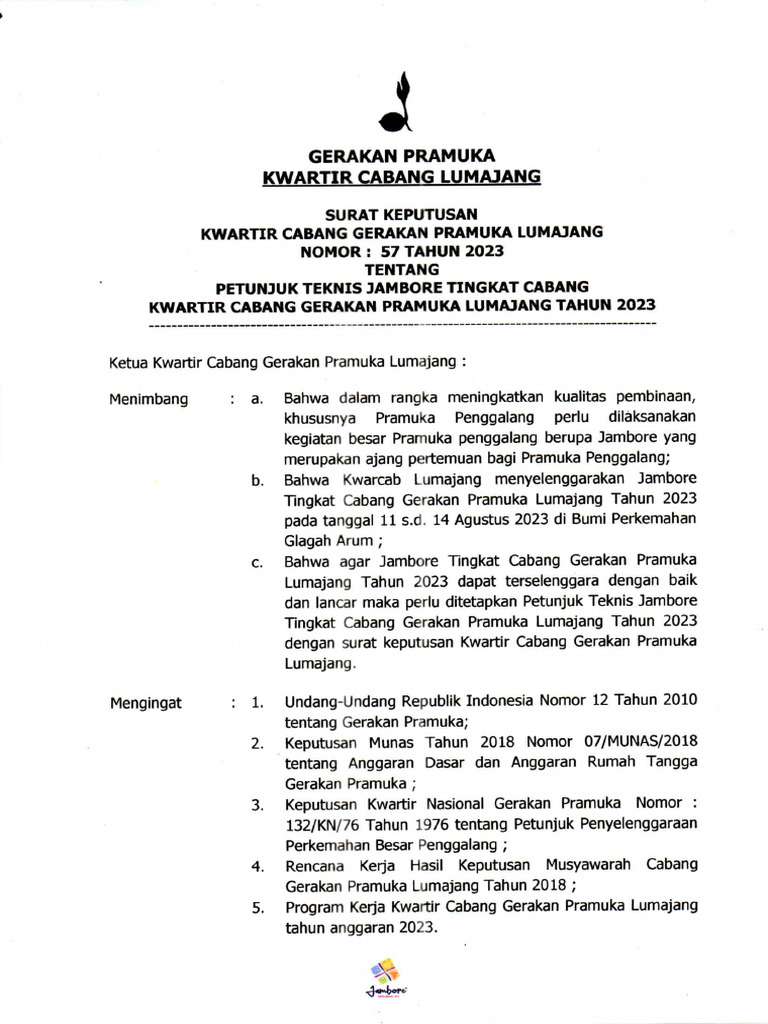 SK Juknis Pramuka | PDF