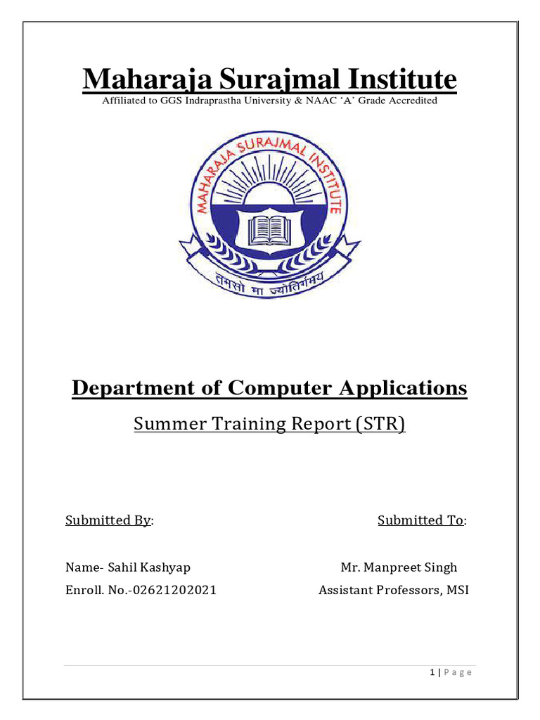 STR Report Sahil69 | PDF | Databases | Learning