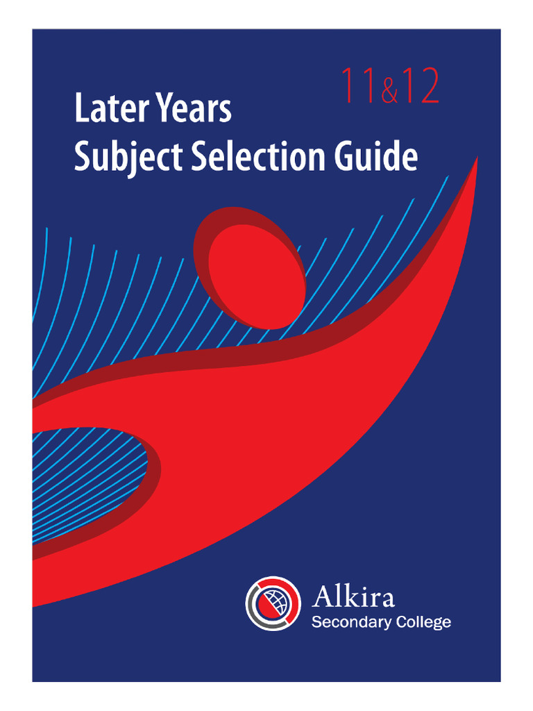 Later Years Subject Selection Guide 2024 1 | PDF
