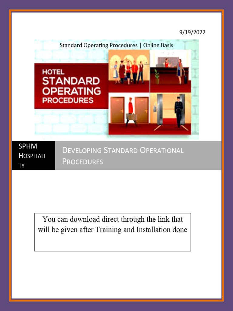 Developing Standard Operational Procedures | PDF | Business