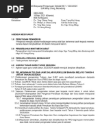 Minit Mesyuarat Kurikulum Bil.1 2024 | PDF