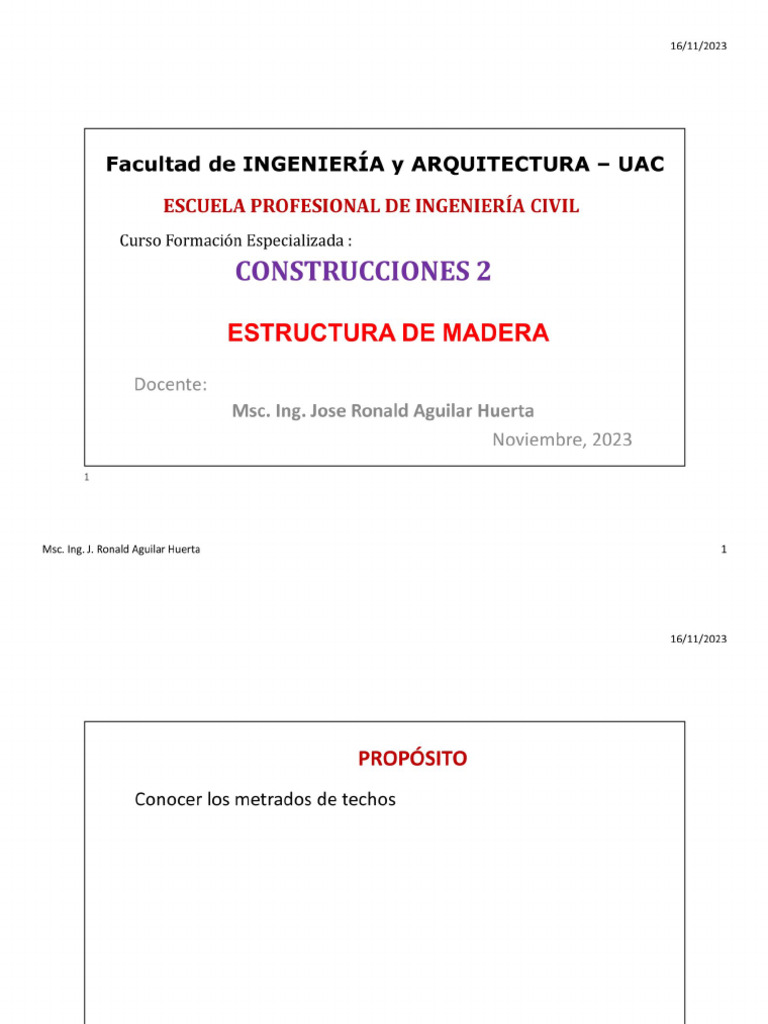 Tema 13 Estructura de Madera | PDF