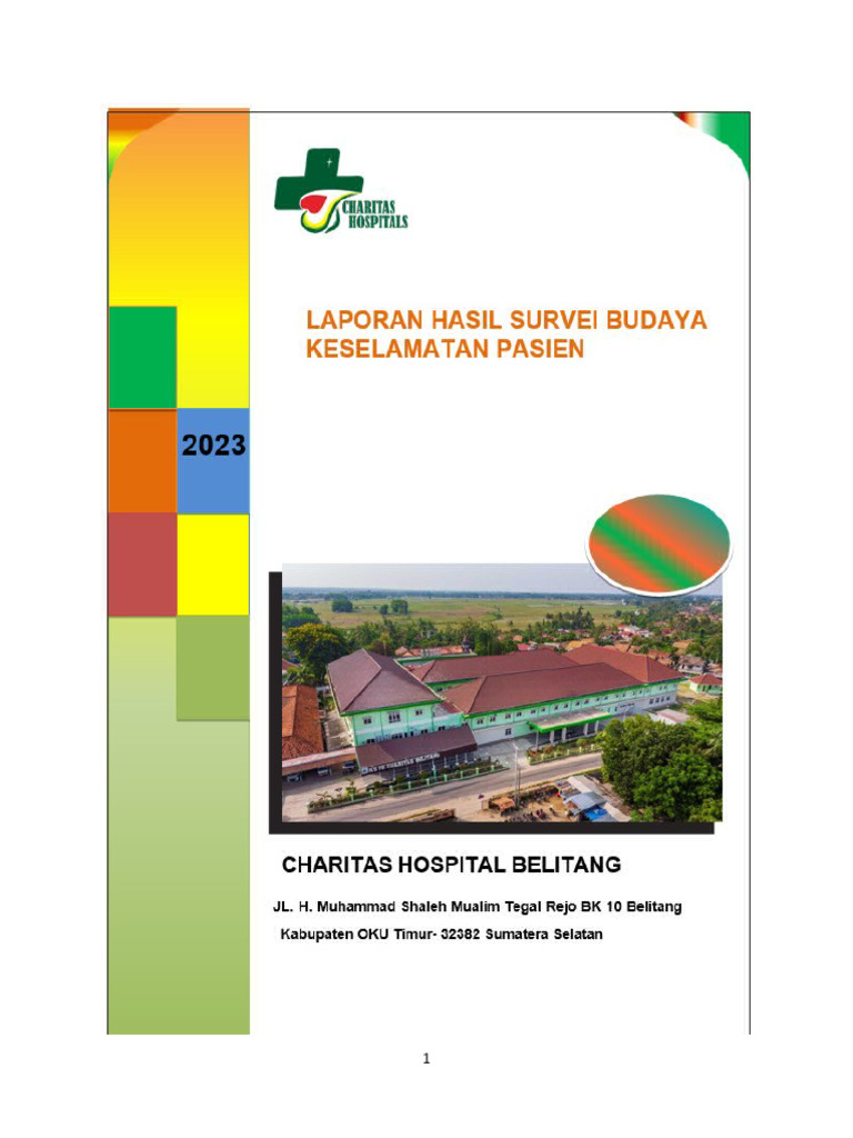 Laporan Survei Budaya Keselamatan Pasien 2023 | PDF | Pengembangan Diri | Kesehatan Holistik