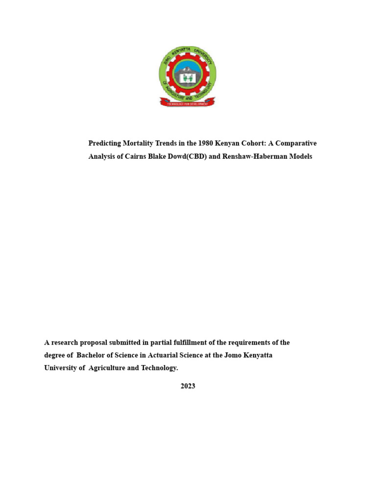 Forecasting Mortality Trends In The 1980 Cohort A Comparative Analysis Of Cairns Blake Dowd