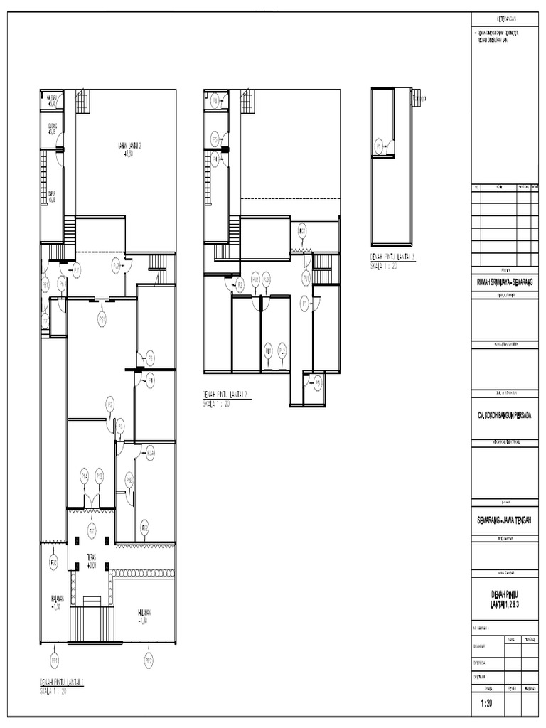 Denah Pintu Rumah Sriwijaya 40 (200921) | PDF