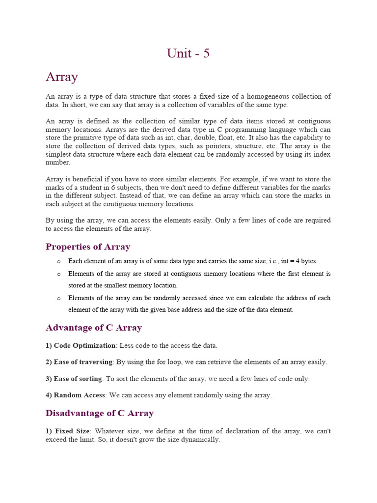 Unit 5 Pdf Parameter Computer Programming Pointer Computer Programming