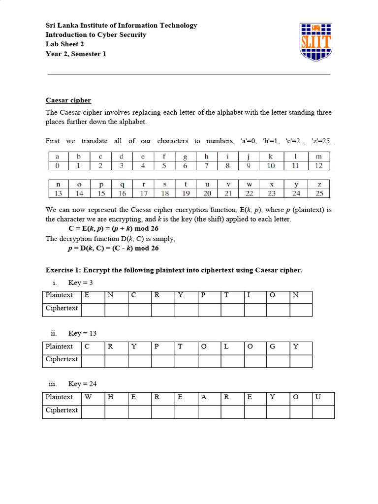 ICS Labsheet 02 | PDF