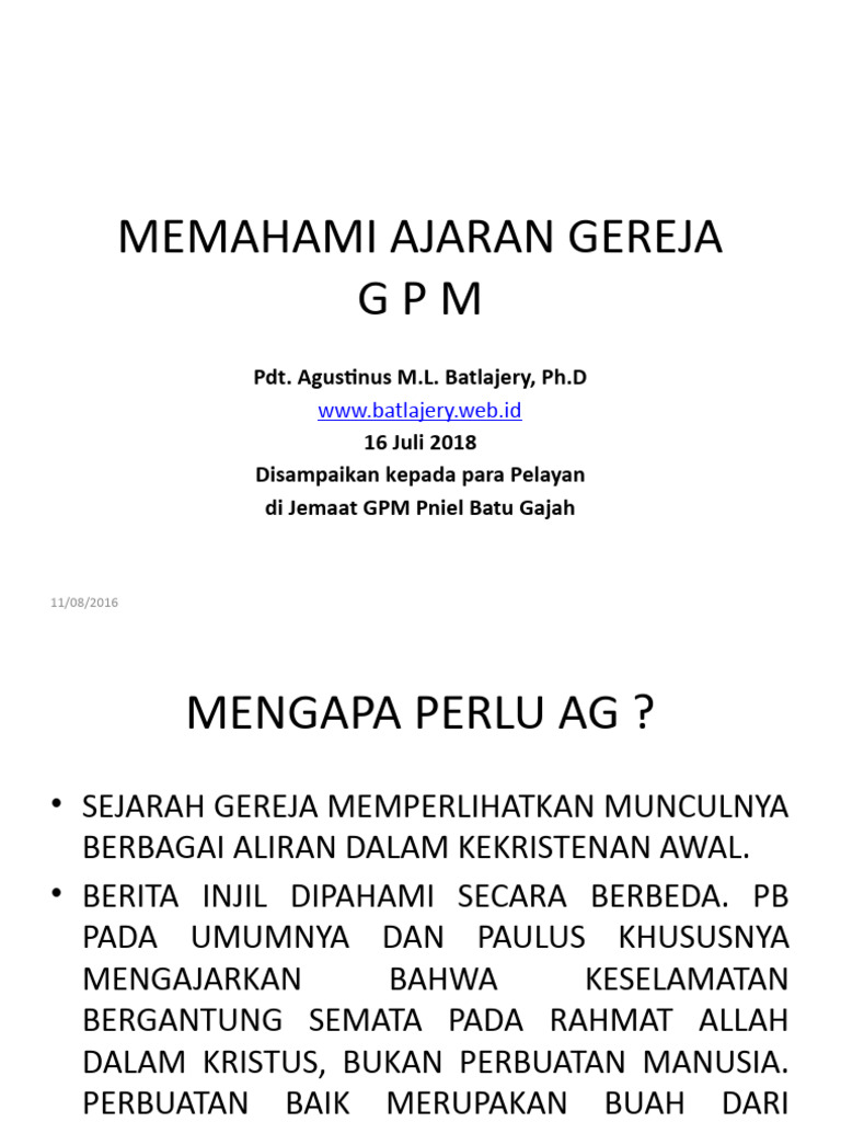 Memahami Ajaran GPM | PDF