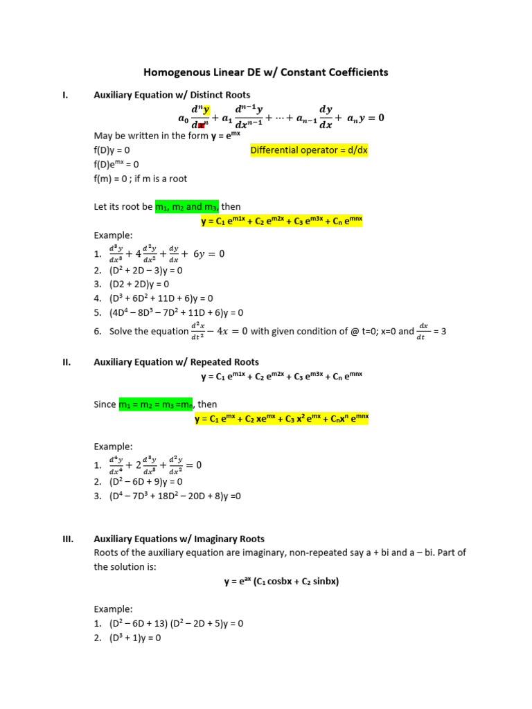 Homogenous and Non Homogenous DECC | PDF