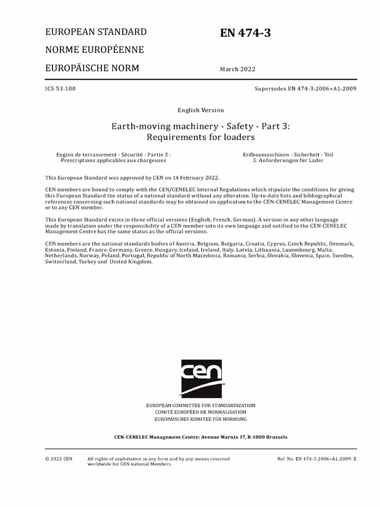 En 474-3-2022 | PDF | Loader (Equipment) | Hazards