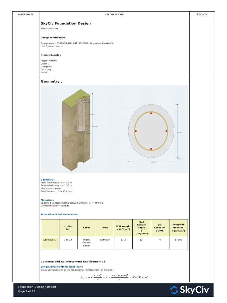 Foundation P1 Design Report | PDF | Strength Of Materials ...