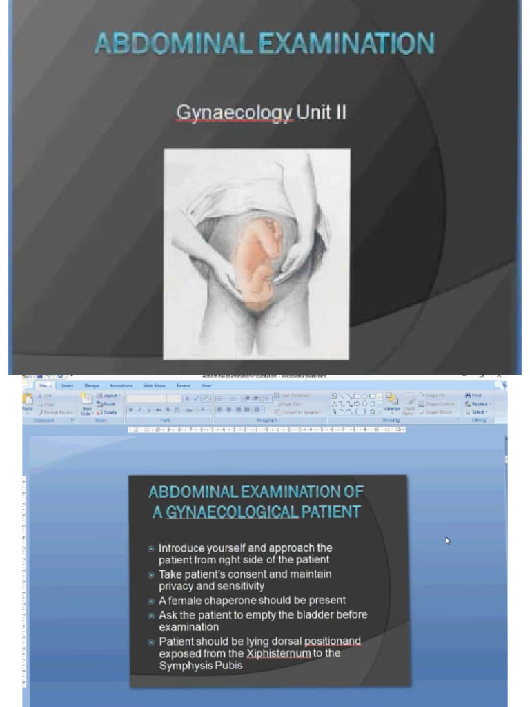 Abdominal Examination Gynae | PDF