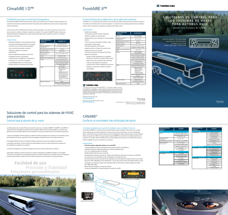 TK80043 Bus HVAC Controllers 08 2020 ES V1.0 LR Spread | PDF