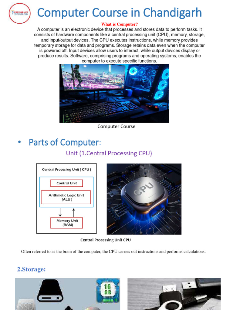Computer Course in Chandigarh | PDF | Computer Data Storage | Input/Output Computer Course in Chandigarh | PDF | Computer Data Storage | Input/Output
