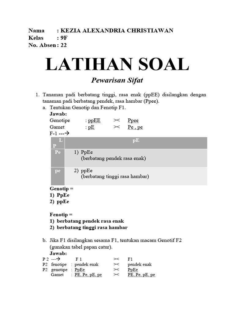 Ipa - Latsol Pewarisan Sifat | PDF