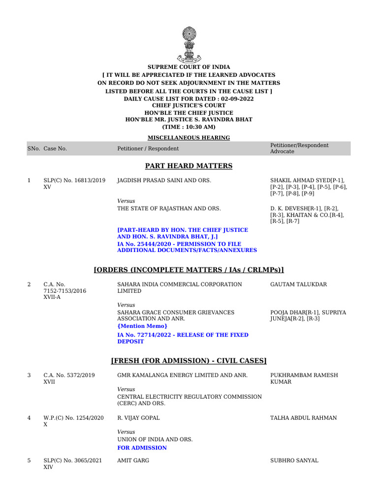 Part Heard Matters: Versus | PDF