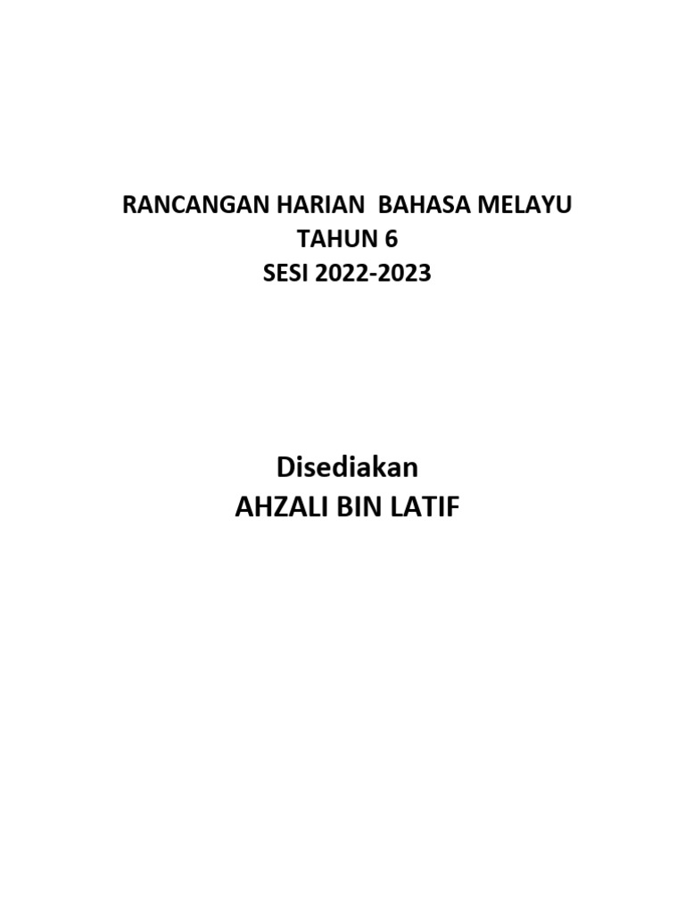 RPH BM TH 6 2022 | PDF