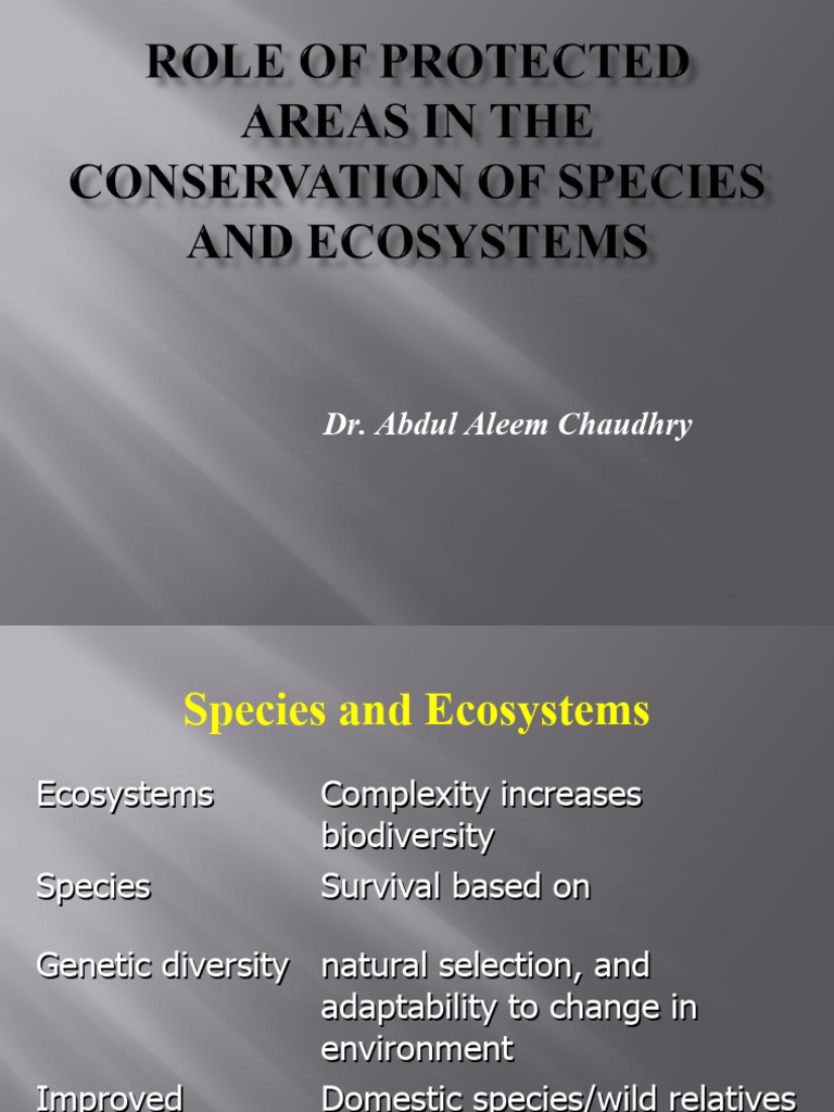 Protected Areas | PDF | Conservation Biology | Protected Area