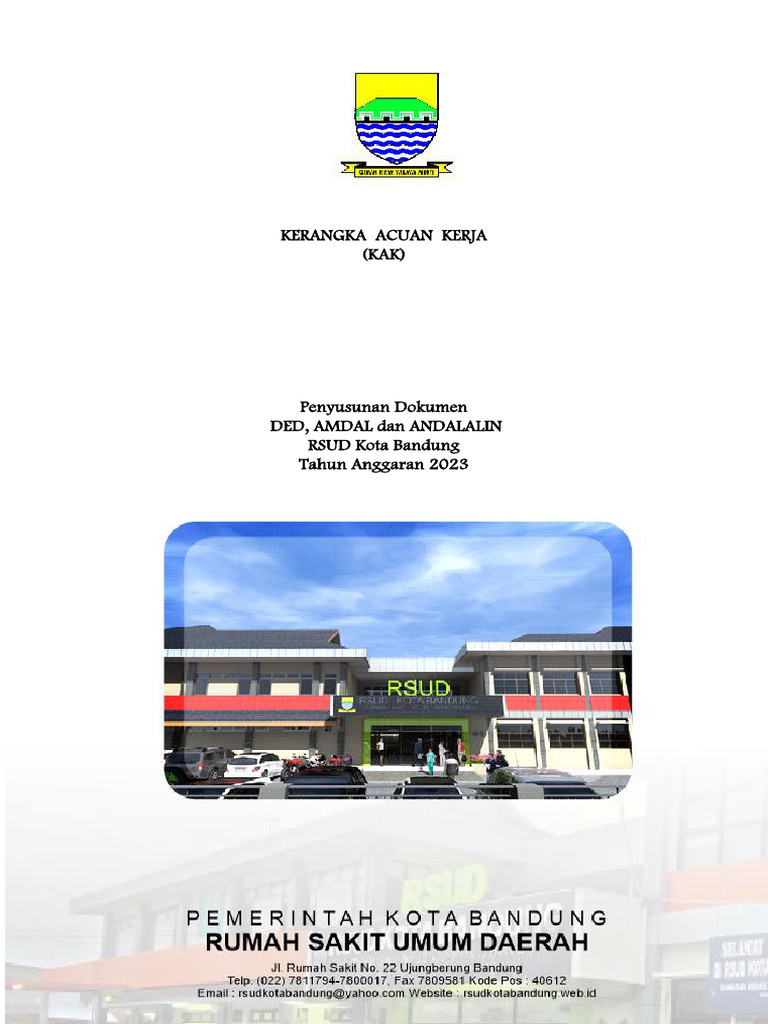 KAK DED AMDAL ANDALALIN RSUD KOTA BANDUNG Fix 11 Apr | PDF