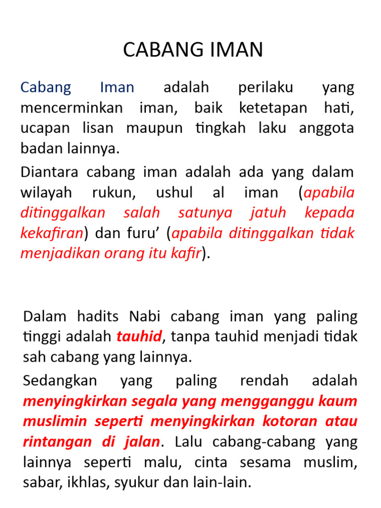 Cabang Iman | PDF