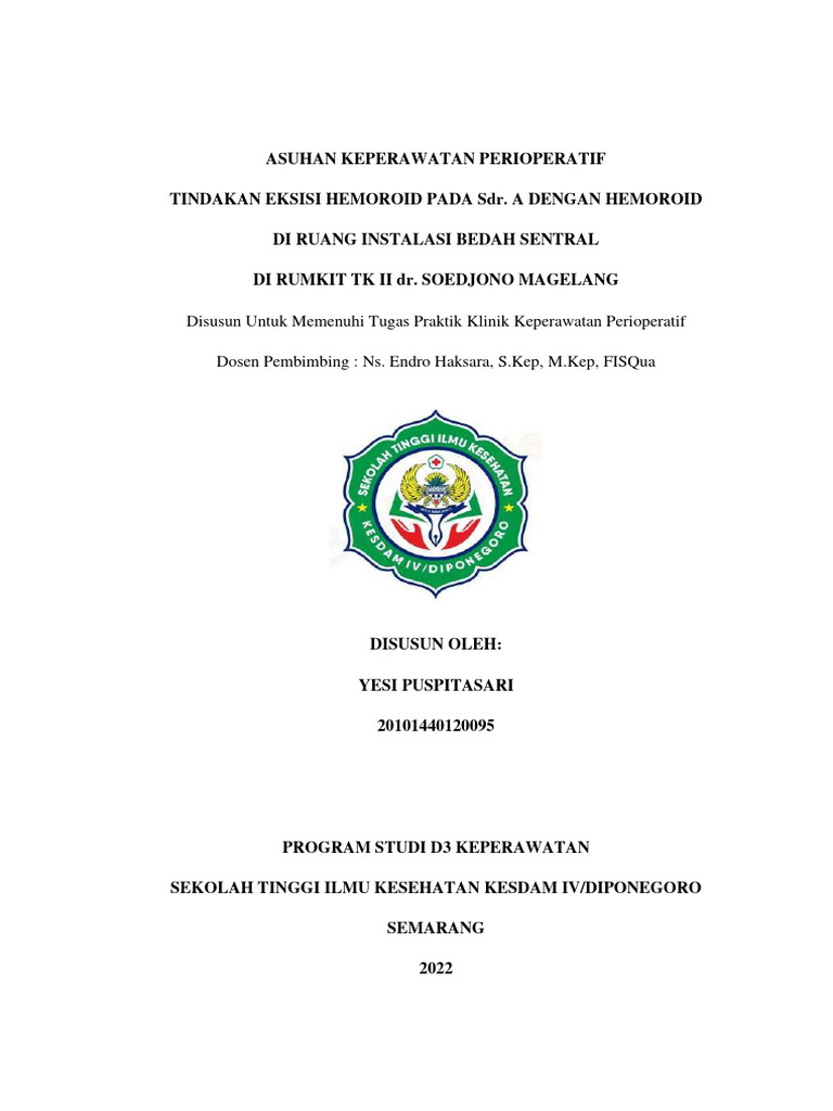 Askep Periop Ibs Hemoroid | PDF | Sains & Matematika