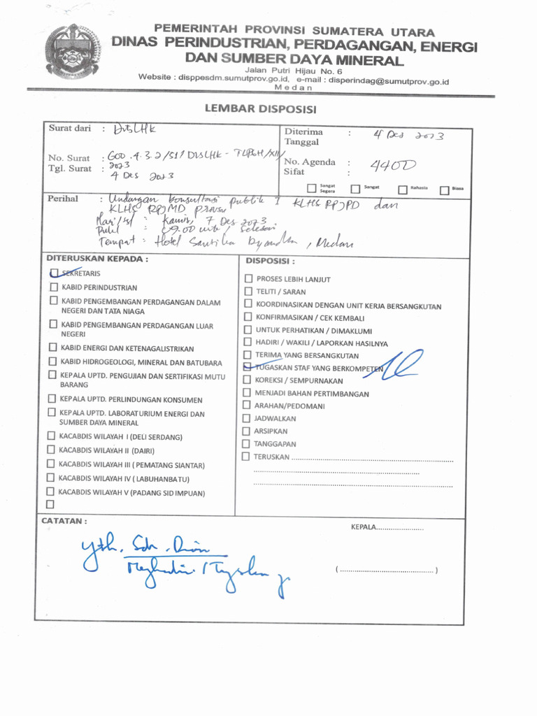 Undangan Konsultasi Publik I KLHS RPJPD Dan KLHS RPJMD Provsu | PDF