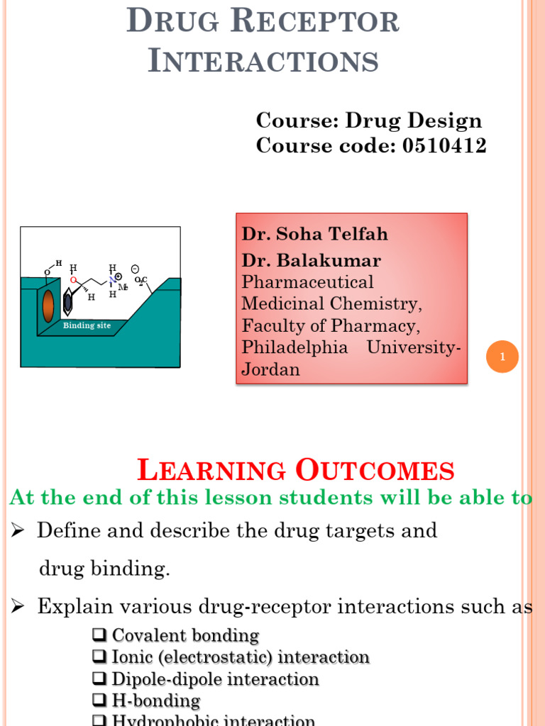 4 - Receptor-Drug Interactions | PDF | Receptor Antagonist | Hydrogen Bond
