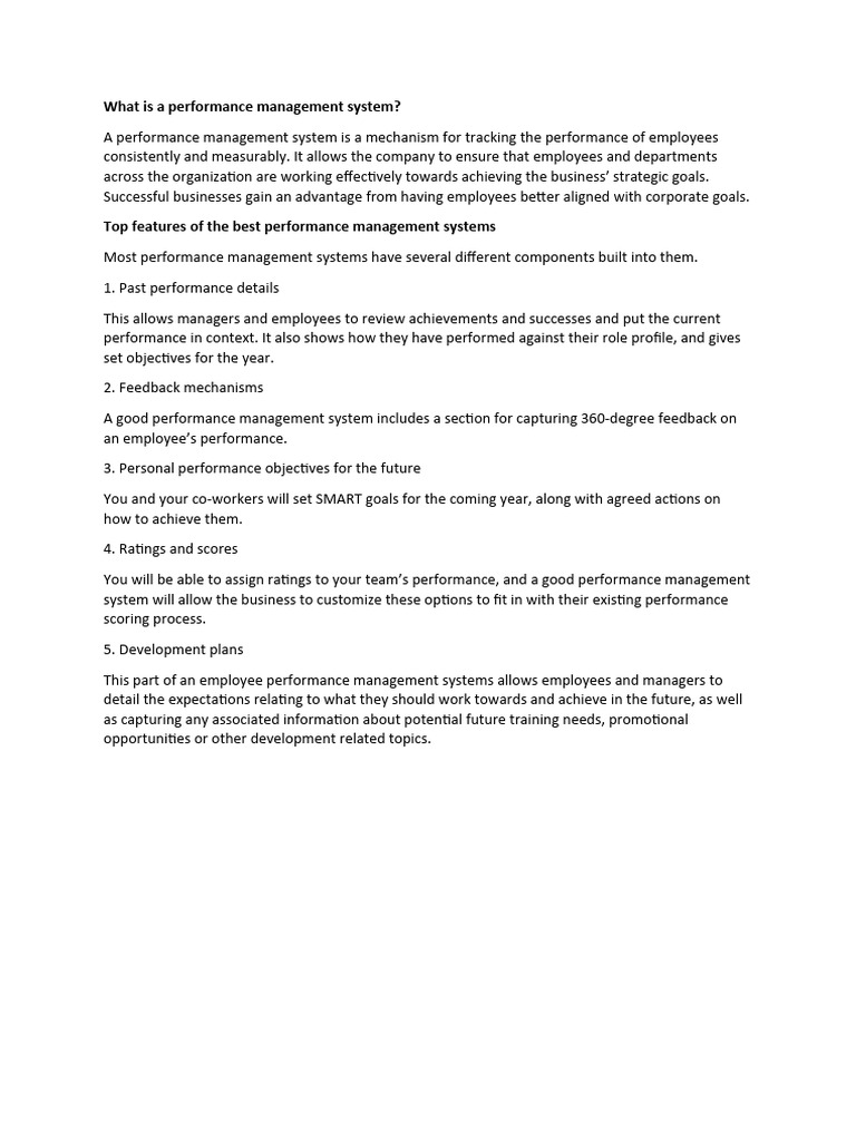 Employee Performance Systems Guide | PDF