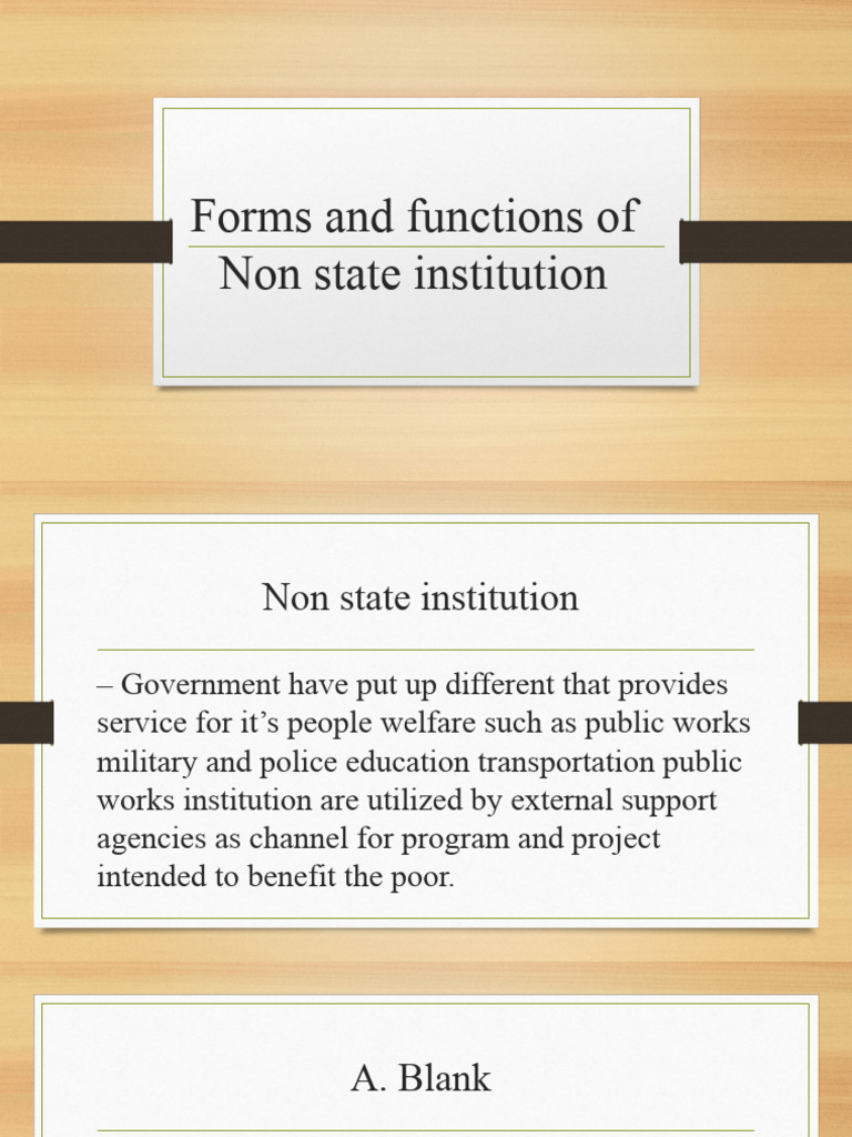 Non-State Institutions in the Philippines | PDF | Cooperative | Banks