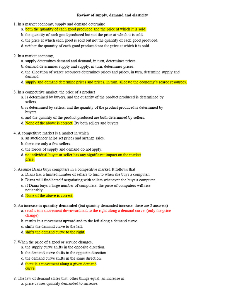 Exercise Microecon | PDF | Elasticity (Economics) | Demand