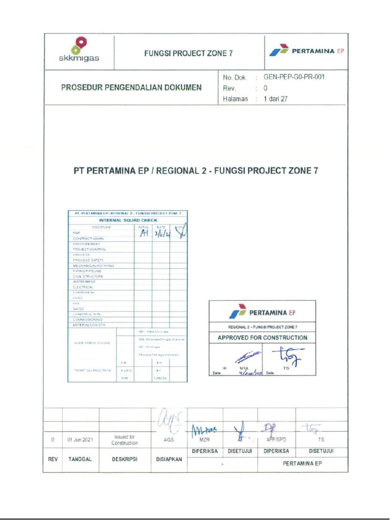 Gen Pep G0 Pr 001 Prosedur Pengendalian Dokumen Rev 0 Pdf