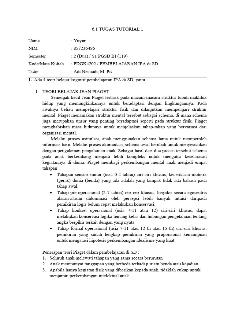Tugas Tutorial 1 | PDF