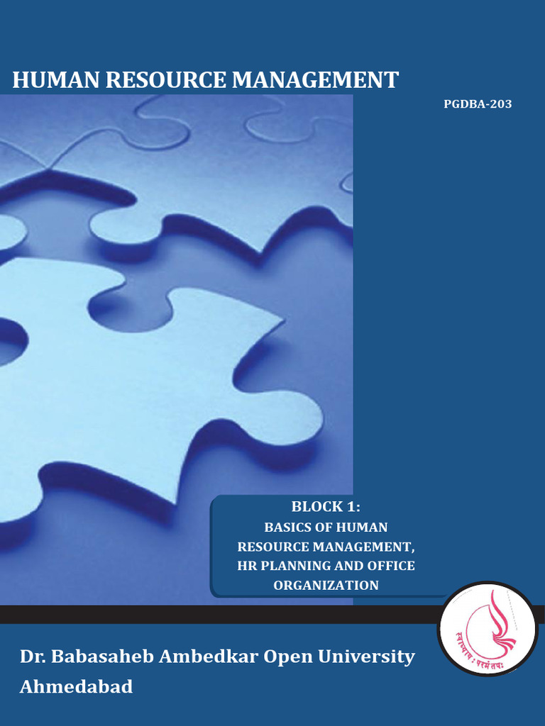 PGDBA 203 SLM | Download Free PDF | Human Resource Management | Organization Development