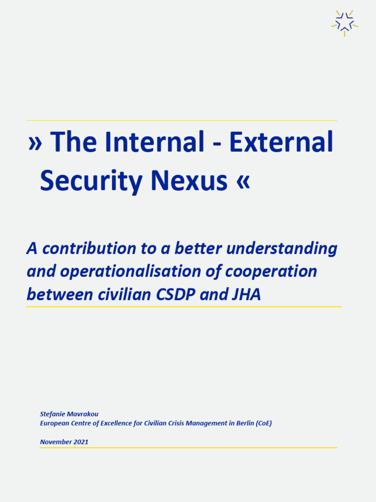2021-11-26 Coe Paper Internal-External Security Nexus | PDF | European ...