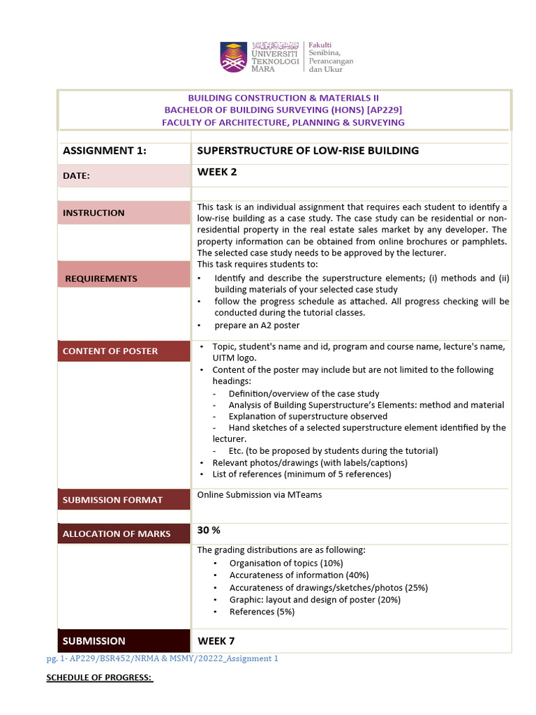 Superstructure Analysis Assignment Guide | PDF | Concrete | Plaster