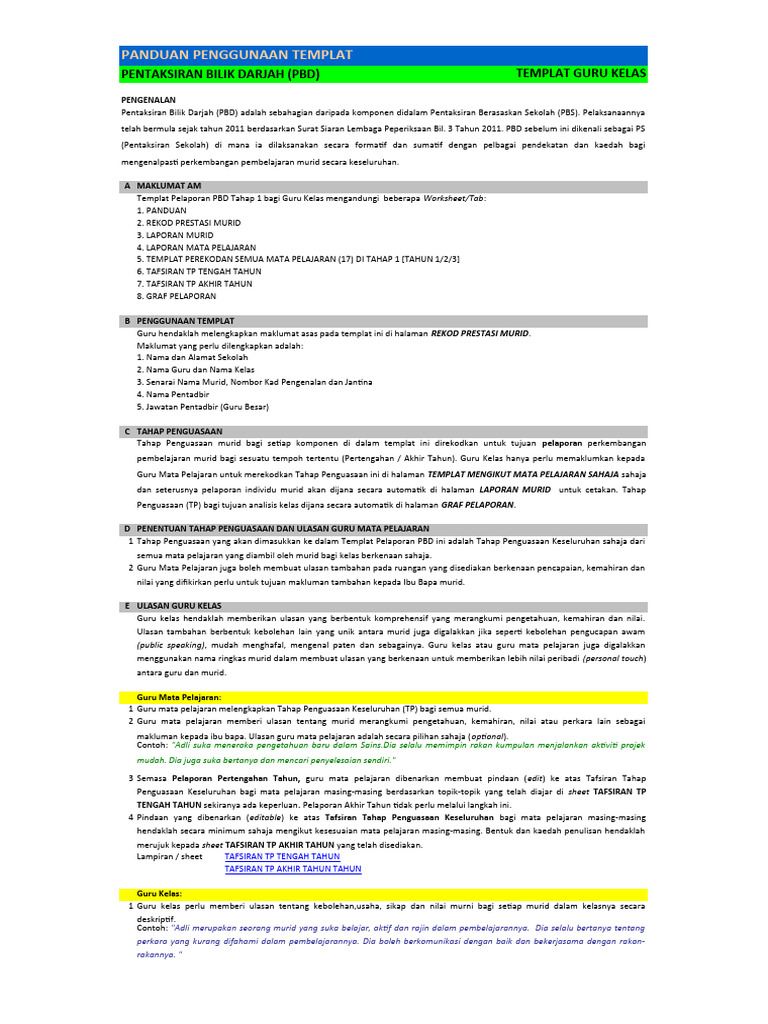 Pelaporan PBD 2 Bestari Penggal 3 | PDF