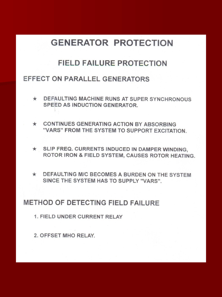 Generator Protection - PPT 2 | PDF