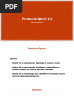 Persuasive Speech Organizational Patterns | PDF | Persuasion | Rhetoric