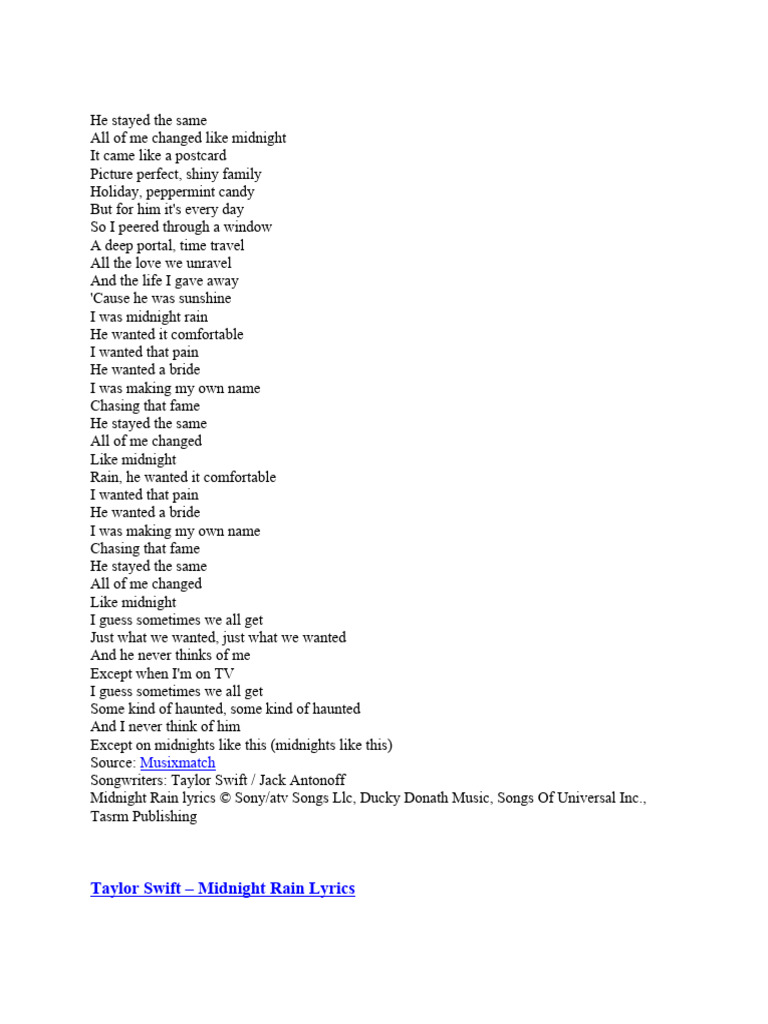 He Stayed The Same | PDF