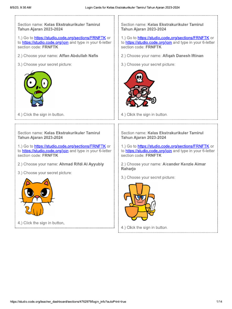 Login Card Extra Code Studio | PDF