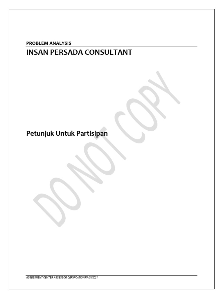 1a Problem Analysis Simulation Insan Persada Consultant | PDF | Bisnis | Pengelolaan Keuangan & Uang