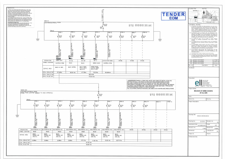 506 Revised Tender Drawing E-210 | PDF