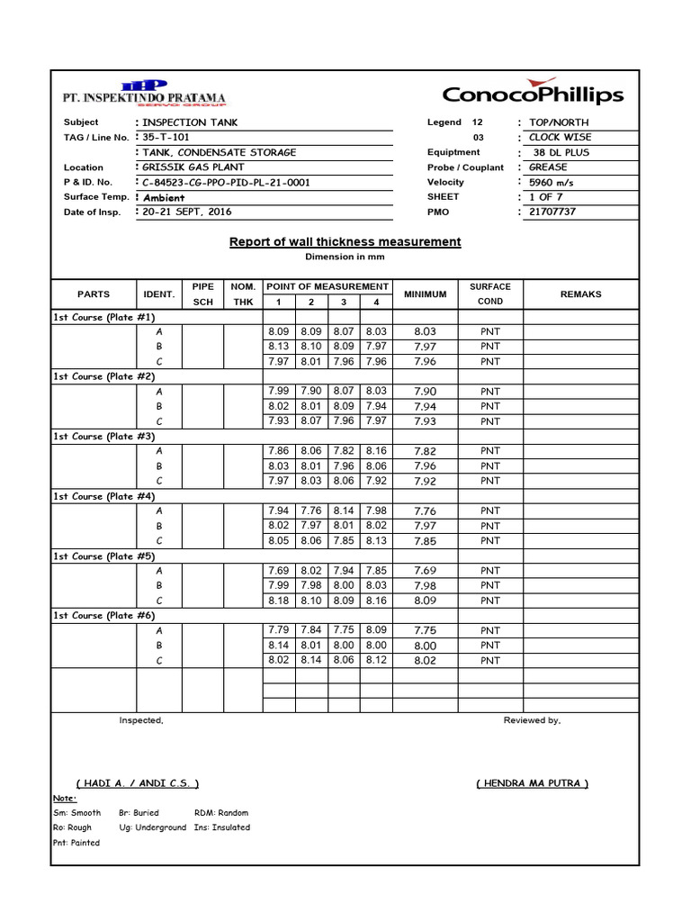 35-T-101 UT REPORT | PDF | Pipe (Fluid Conveyance) | Building Technology