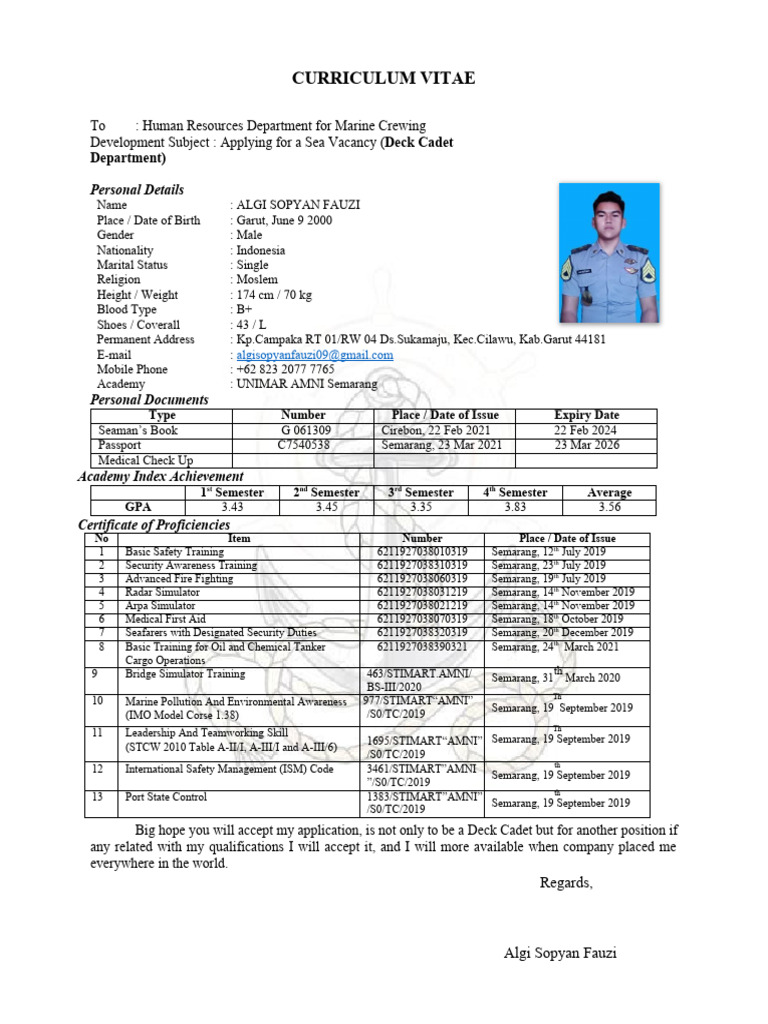 CV Algi Update | PDF