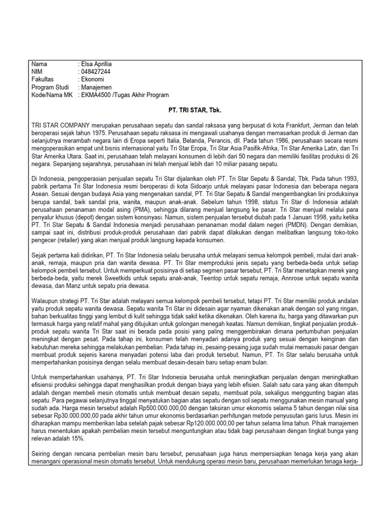 Rekrutmen dan Keadilan Pengupahan PT Tri Star | PDF