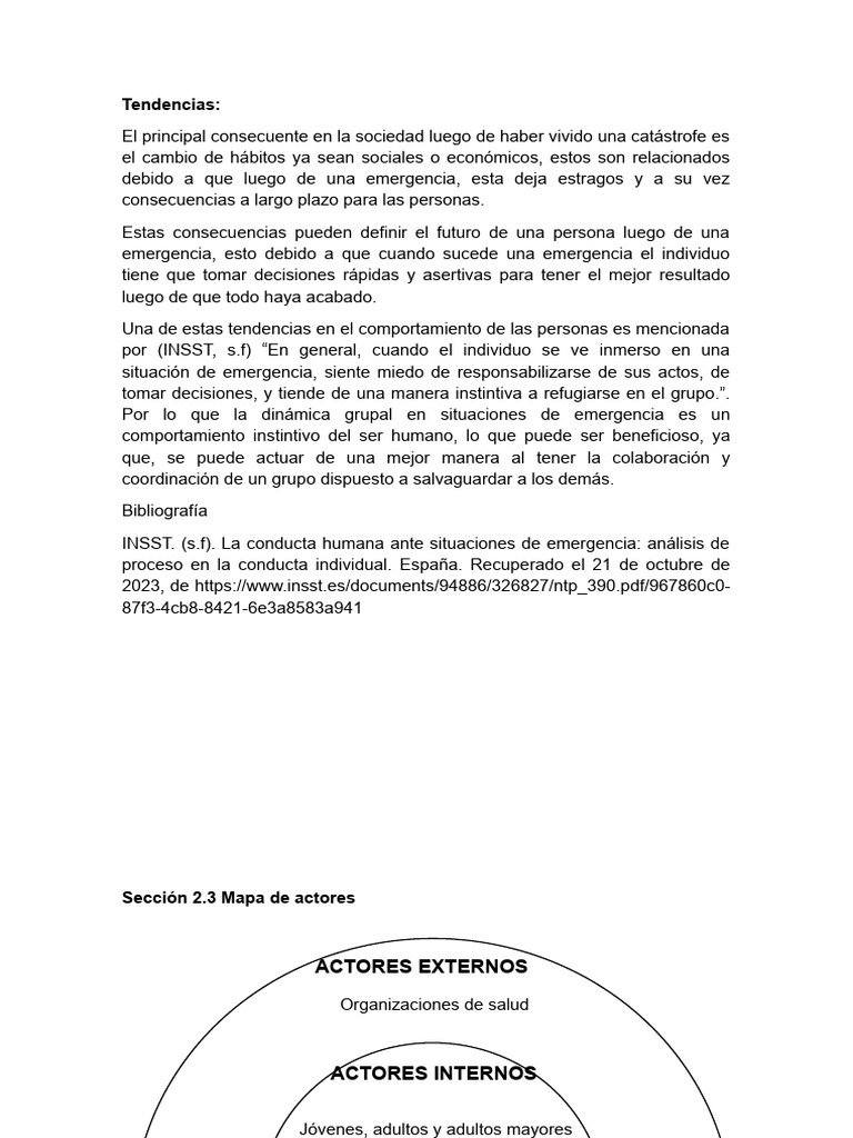 Reporte Investigación y Mapa de Actores | PDF